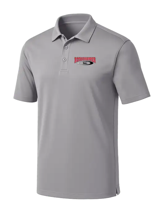 Light Grey Silk Touch Performance Polo w/Rotochopper Logo